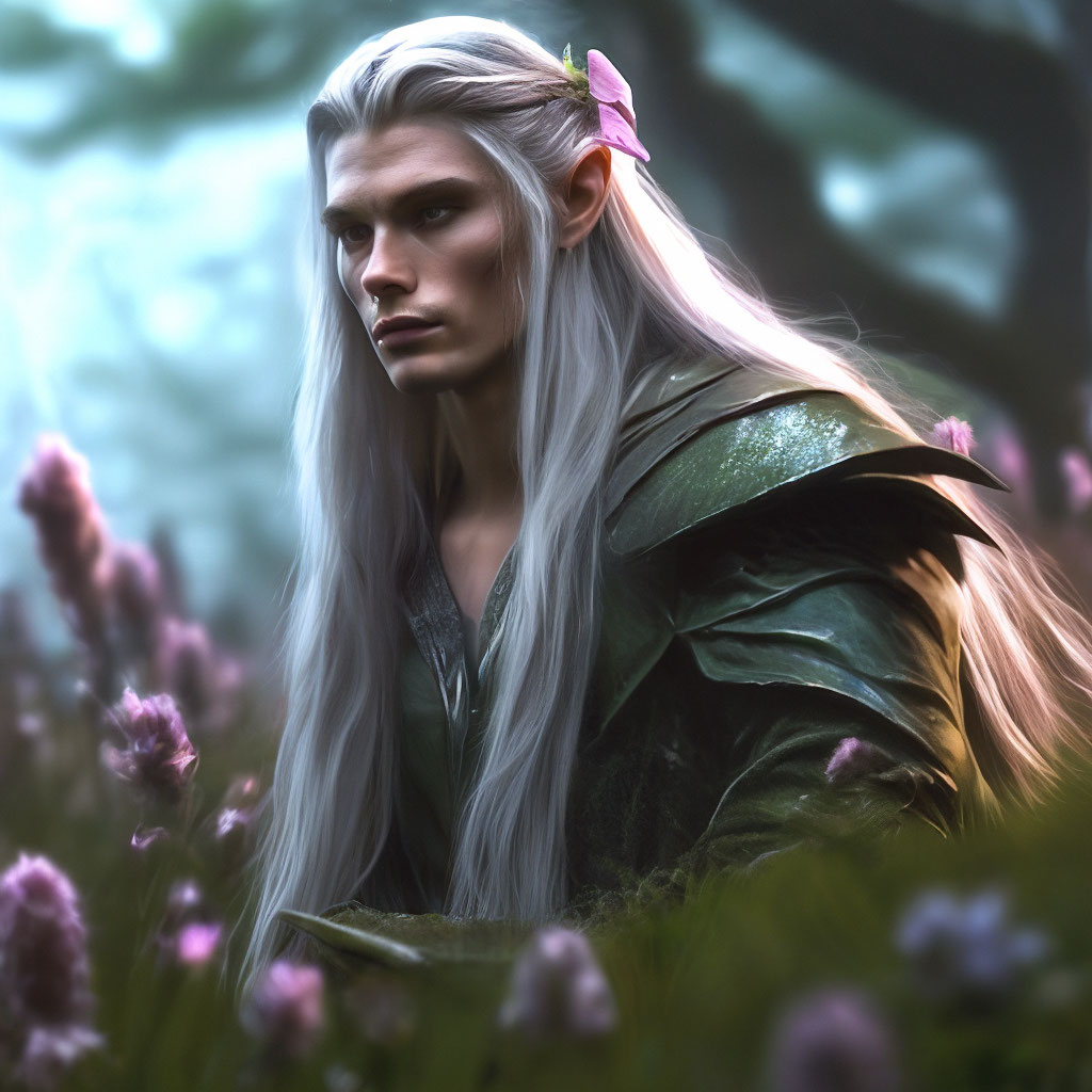 "Elf man, dark fantasy, high detail, realism, professional photography ...