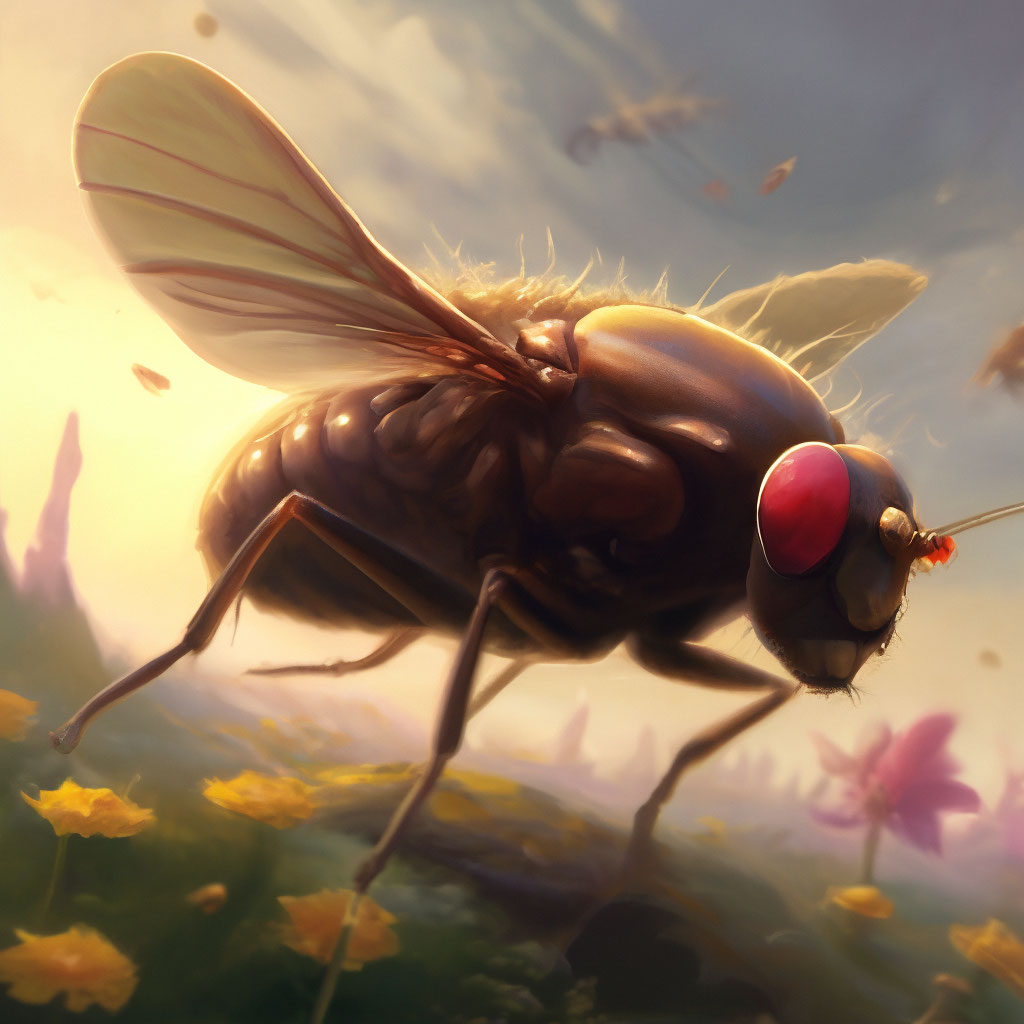 "The fat fly" — image created in Shedevrum