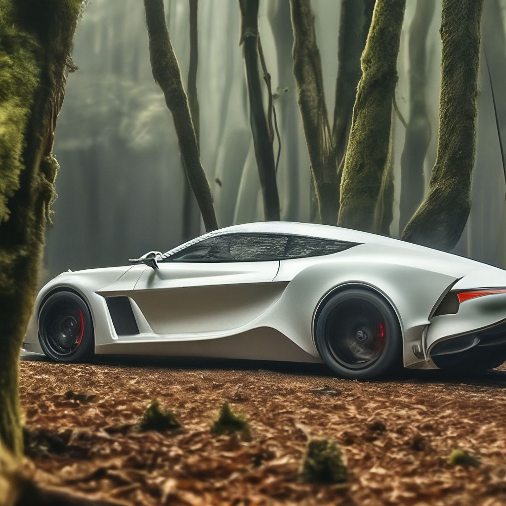 "Side profile view-a powerful high-speed vampire mobile flying through ...