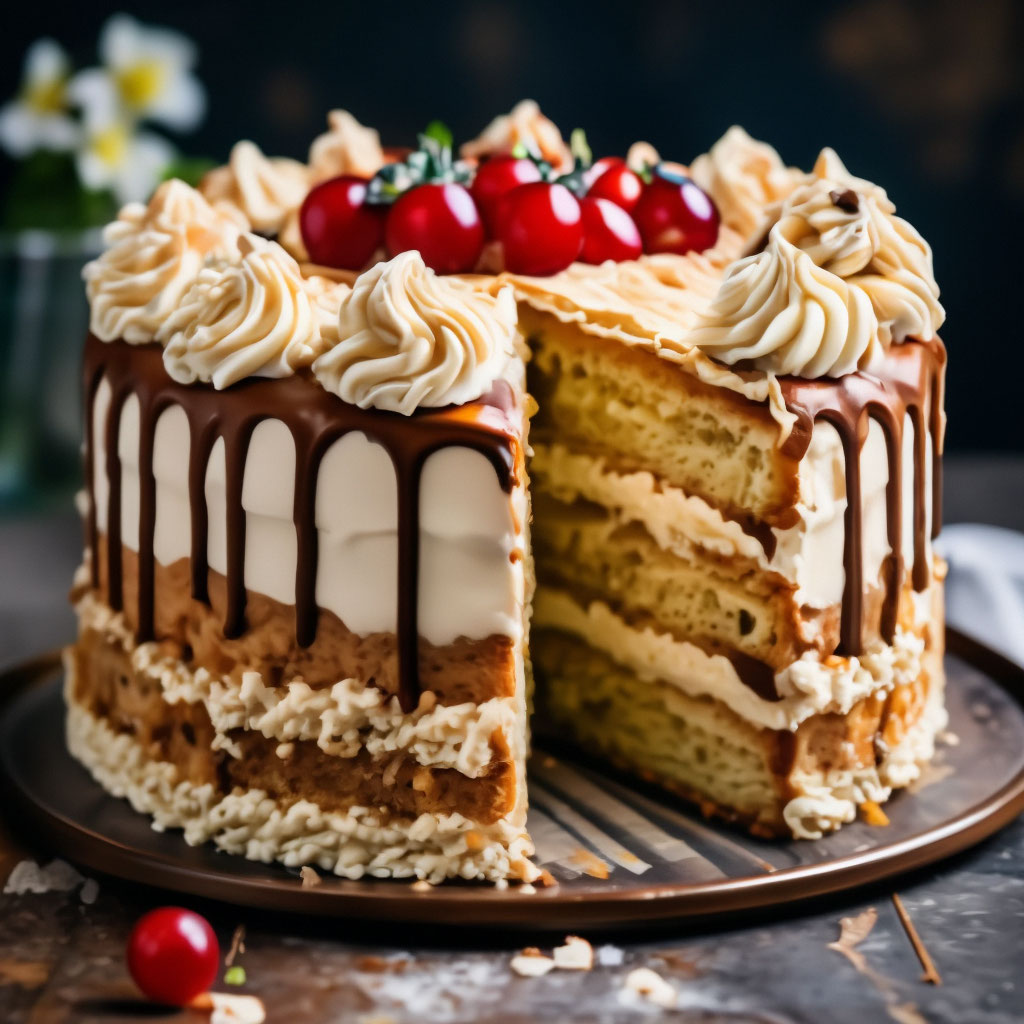 "Cake "Kievsky"" — image created in Shedevrum