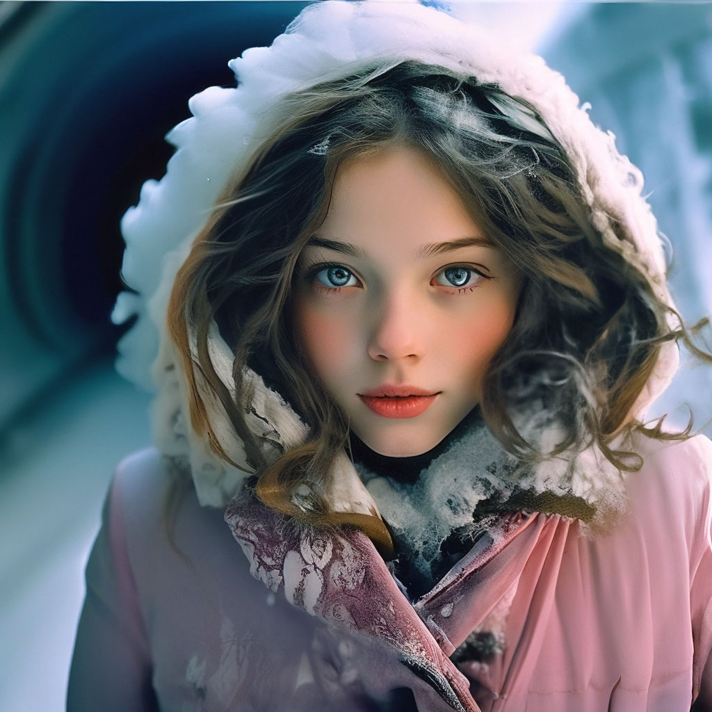 "The fairy tale of morozko is a futuristic version of a cute girl falls ...