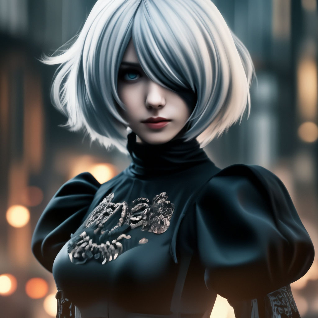 "2b" — image created in Shedevrum