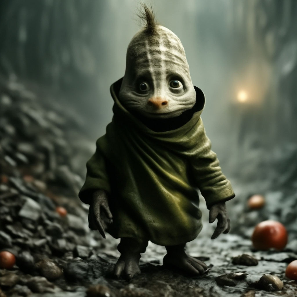 "The mummy troll in the image of Chipolino" — image created in Shedevrum