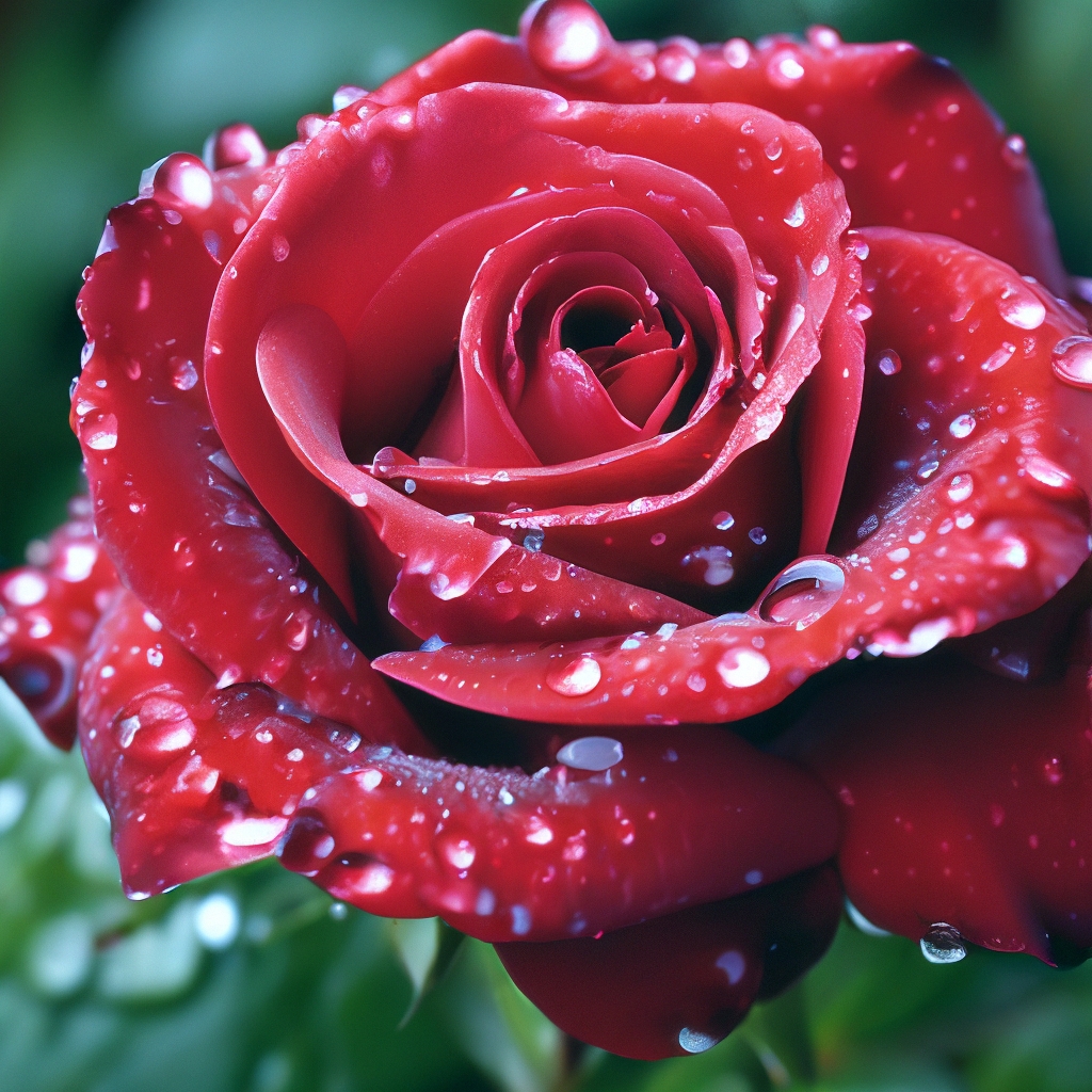 "The scarlet rose.flower. there are dew drops on the petals.colorful ...