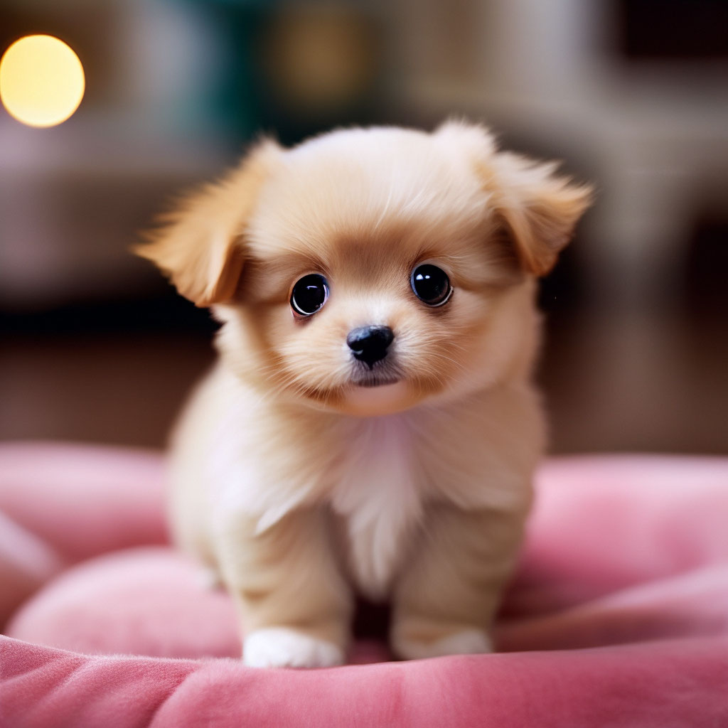 "The cutest miniature puppy. hyperquality" — image created in Shedevrum