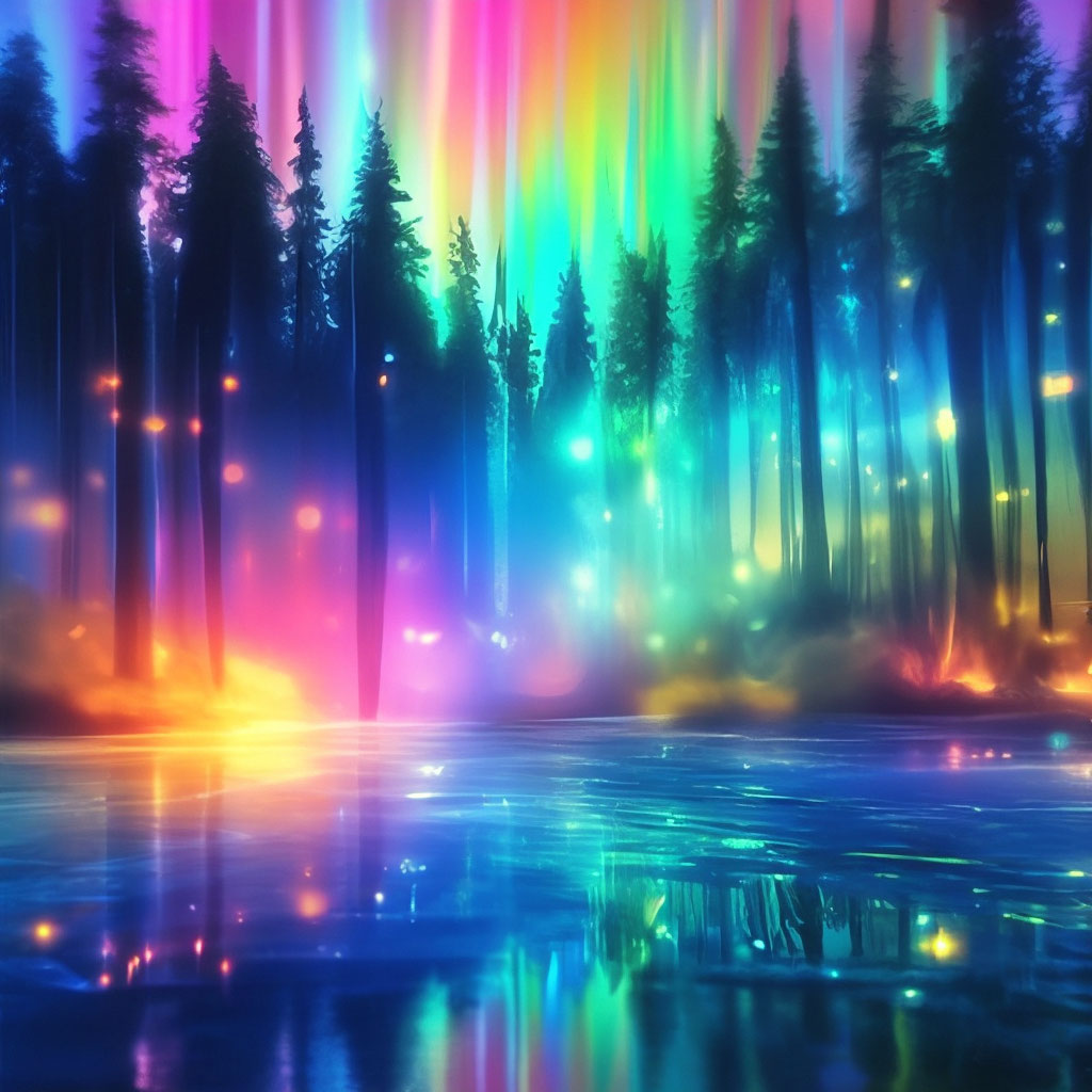 "Night,haze, milky luminous, iridescent, sparkling shroud,fog, contours ...