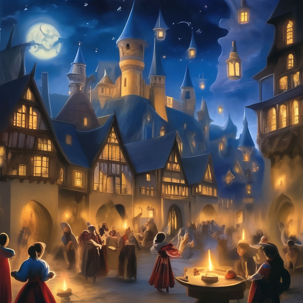"Night of fairy tales middle ages" — image created in Shedevrum