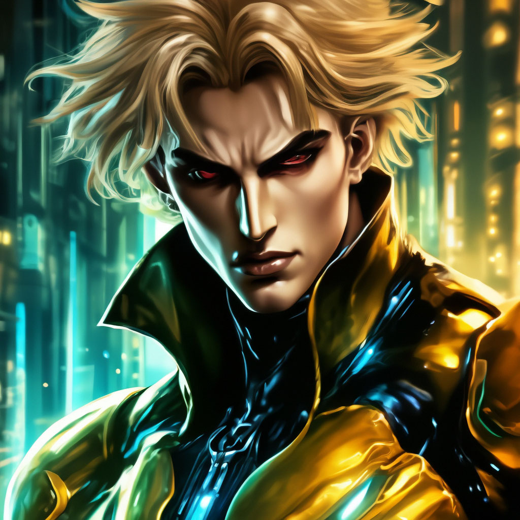 "DIO BRANDO, A 120-YEAR-OLD VAMPIRE" — image created in Shedevrum