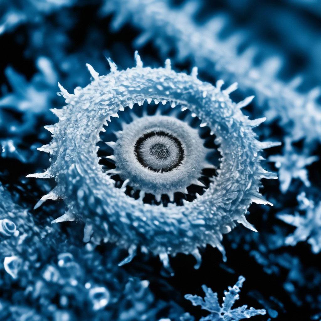 "The first ice is transparent, everything is visible + intracate ...