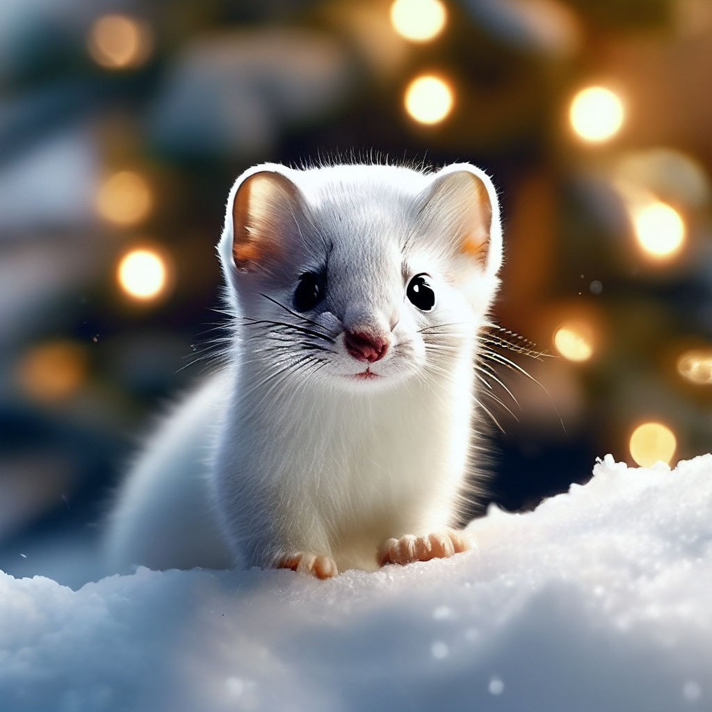 "Cute little baby ermine, 30mm lens, 1/250s, f/2.8, ISO 100, beautiful ...