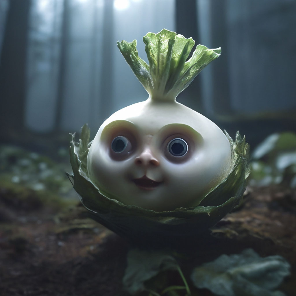 "Big-eyed turnip, beautiful, realistic, professional photo, 4k, high ...