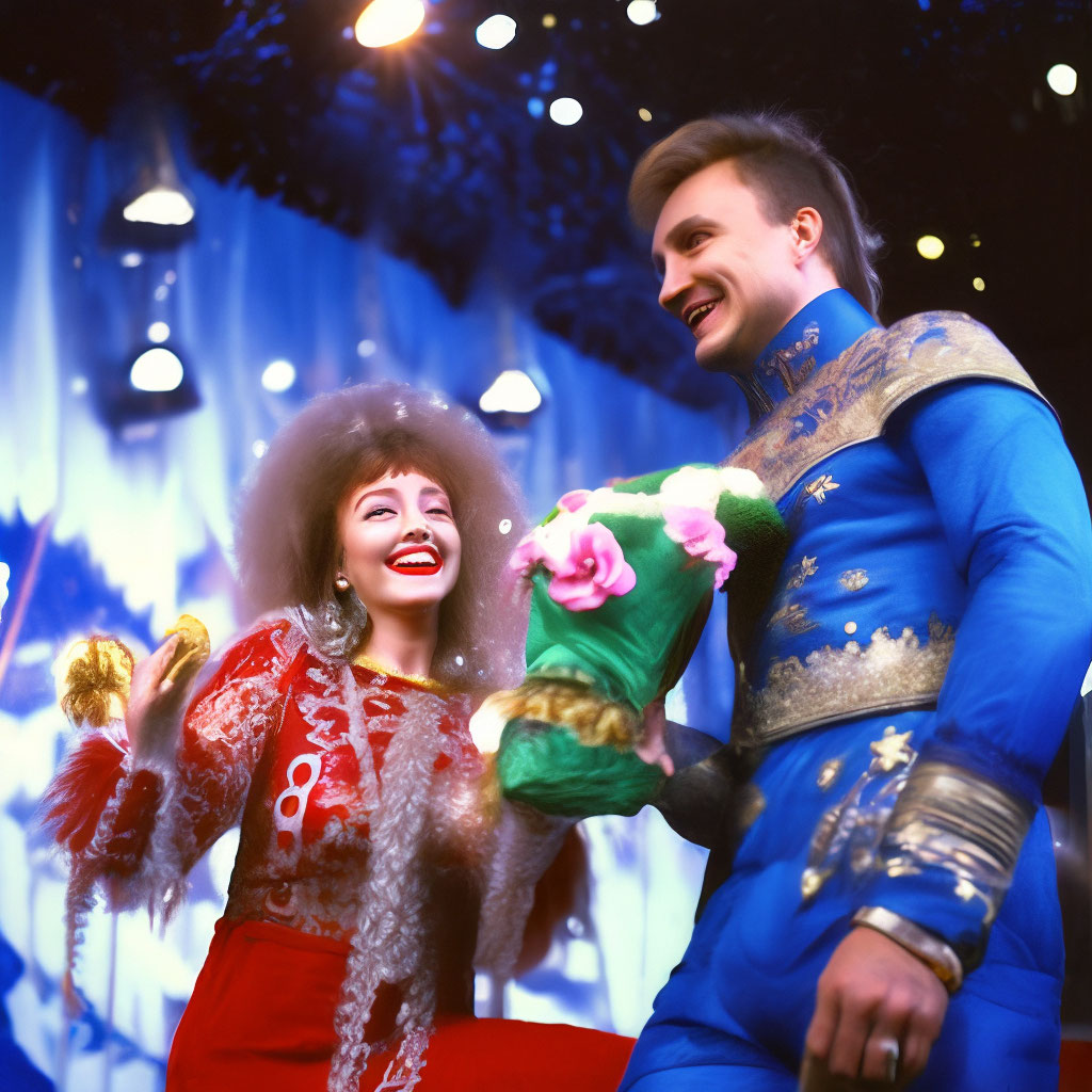 "Valery Leontiev performs on stage at a New Year's concert with a ...