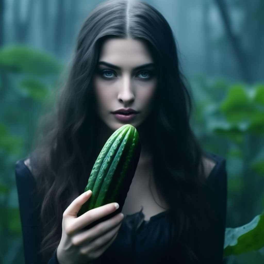 "The most beautiful cucumber in the world" — image created in Shedevrum