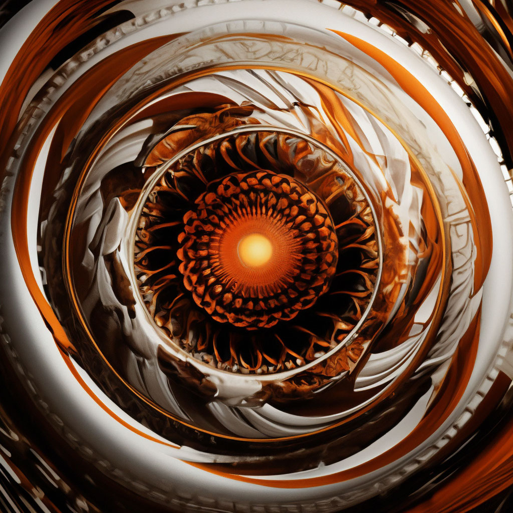 "Patterns brown orange white order chaos surrealism mysticism ...