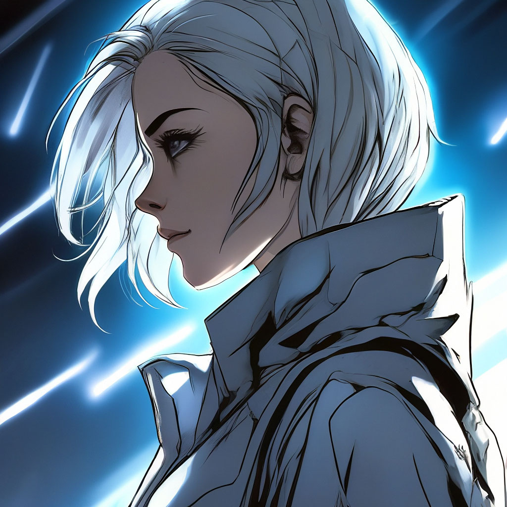 "Comic, young woman, stalker, gloomy style, paint drawing, less details ...