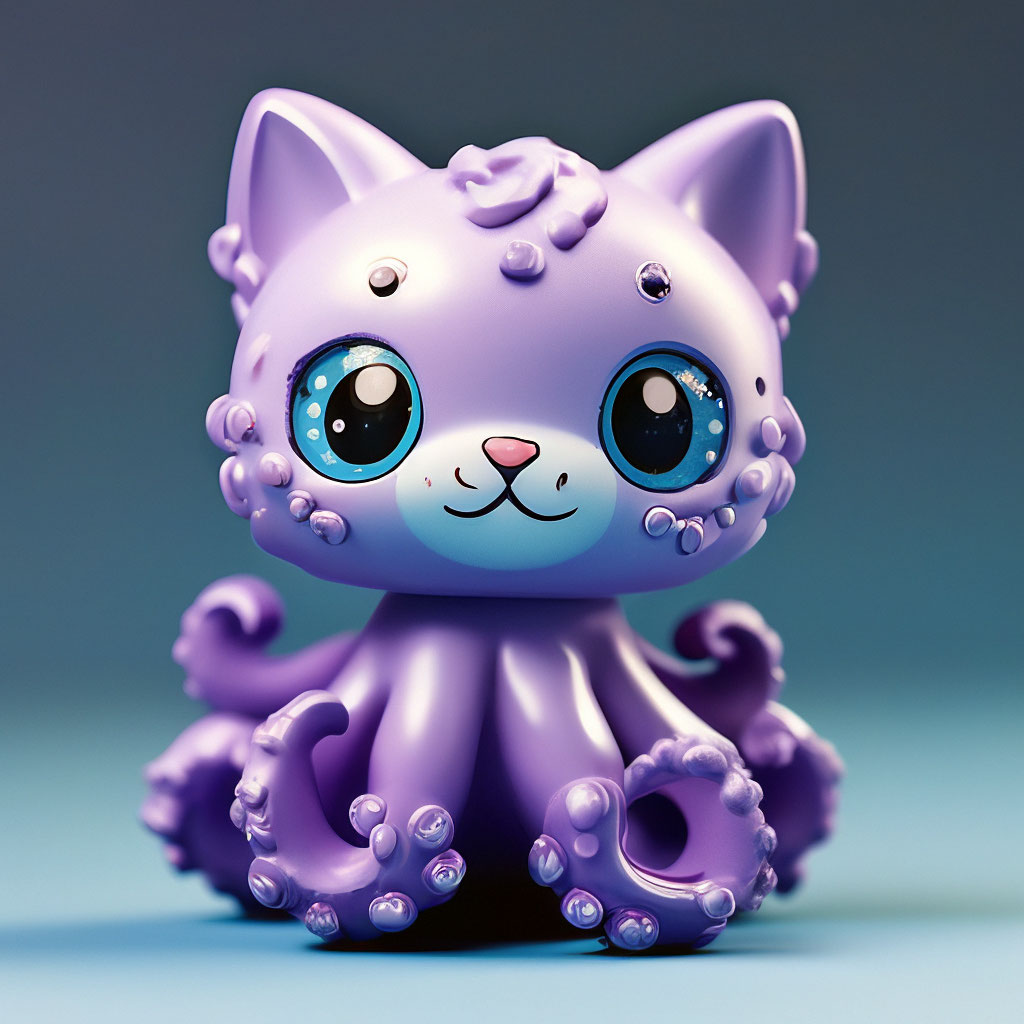 "Octopus cat, perfect collectible figurine,in the form of a cat+ ...