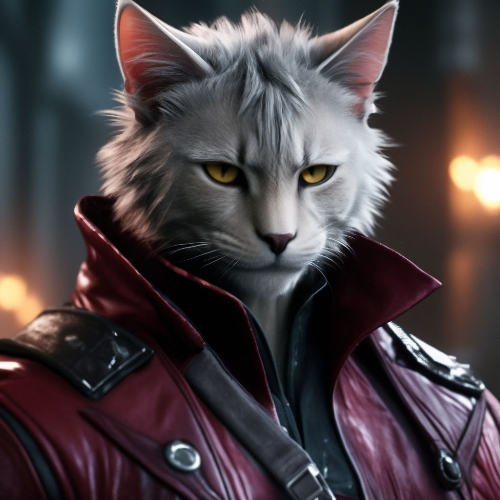 "DevilMayCry Dante the cat" — image created in Shedevrum
