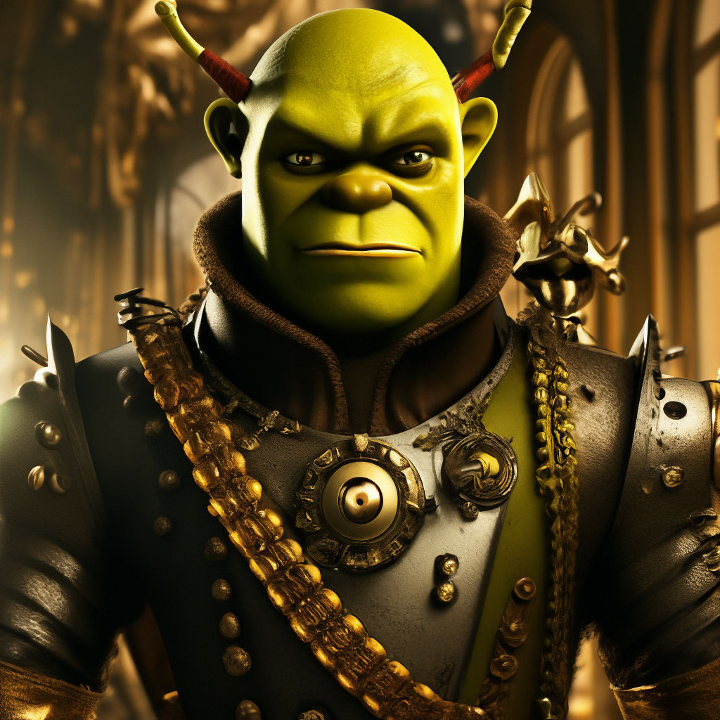 "The aggressor is Shrek, the evil one" — image created in Shedevrum