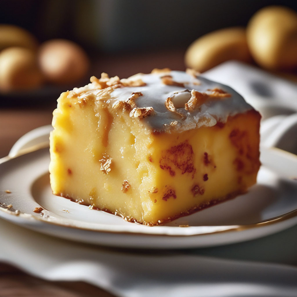 "Potato cake, realistic, beautiful, aesthetically pleasing ...