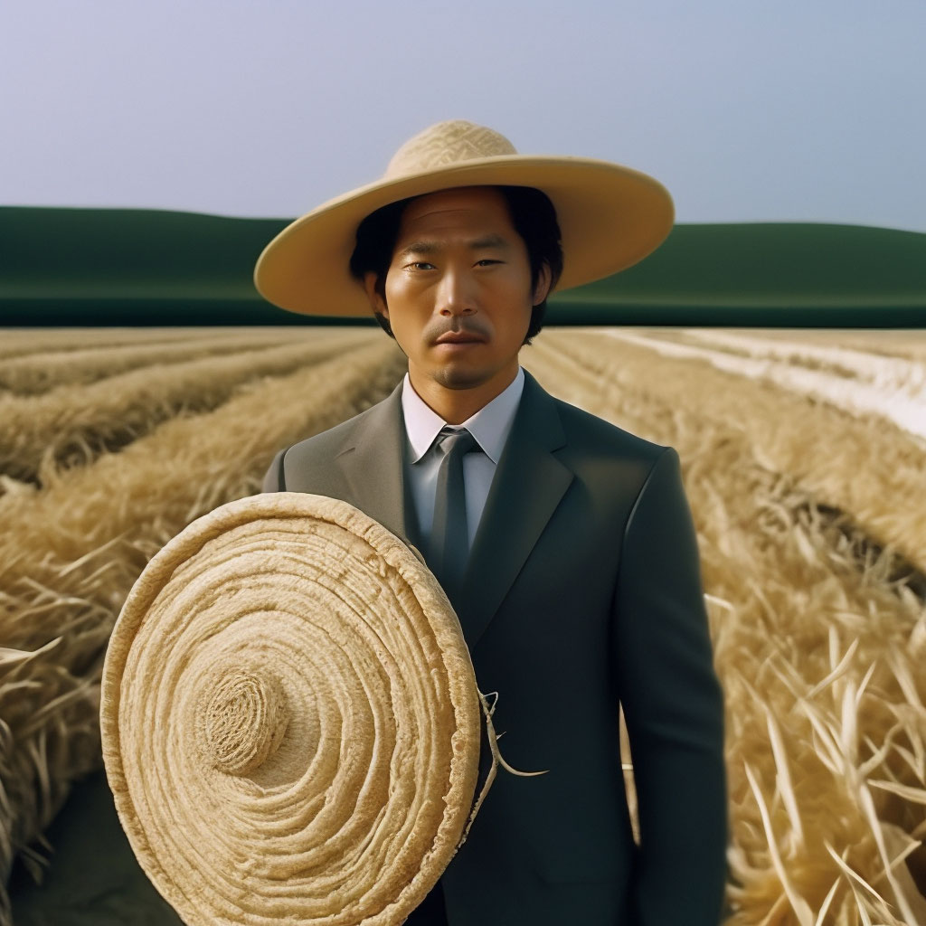 "Straw Shield, a 2013 film by Takashi Miike." — image created in Shedevrum
