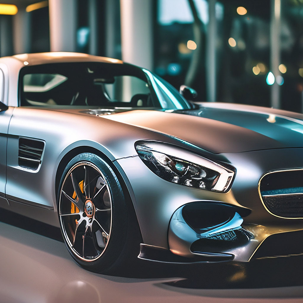 "Mercedes-benz sports car,exquisite rims,matte color tinted windows ...