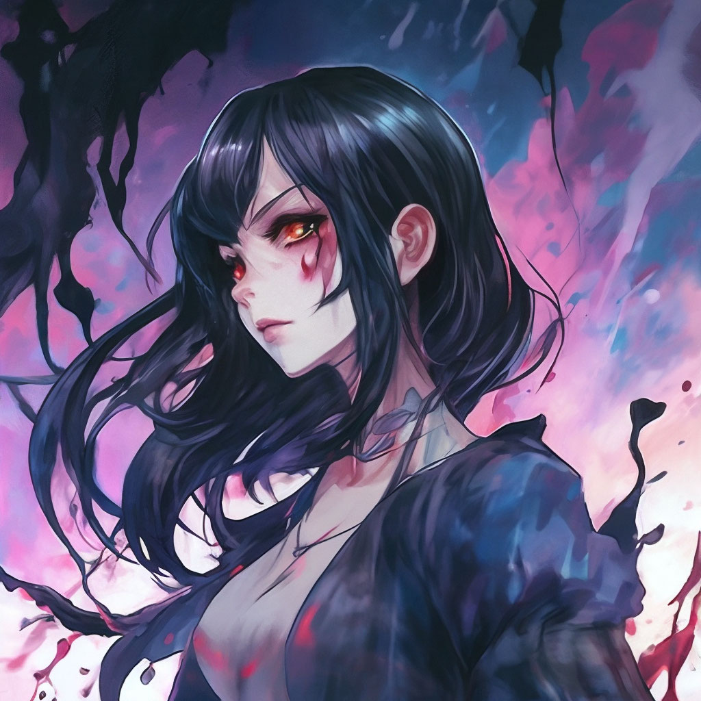 "(づ ‿ )づ Spray-painted art vampire Theresa Apocalypse, in anime style ...