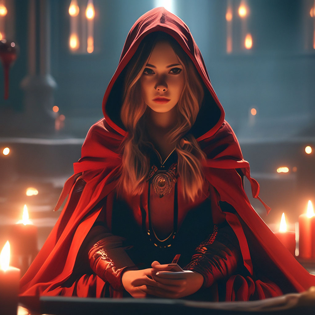 "The Dark Summoner 🛣️🚗 A beautiful girl is sitting in the center of a ...