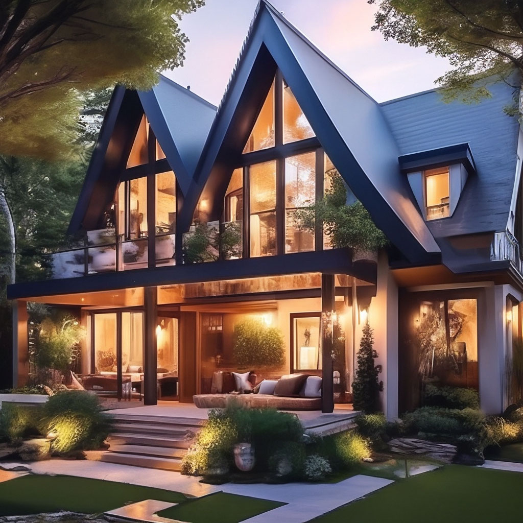 "Beautiful cozy house" — image created in Shedevrum