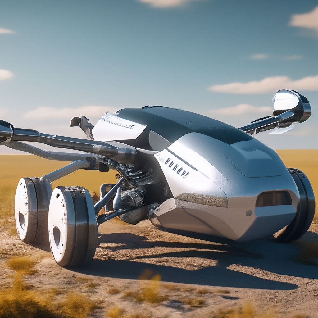 "Future. a white-gray carbon fiber cargo unmanned aerial vehicle with ...