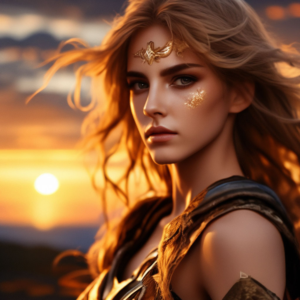 "Sun elves, ink, bright colors" — image created in Shedevrum