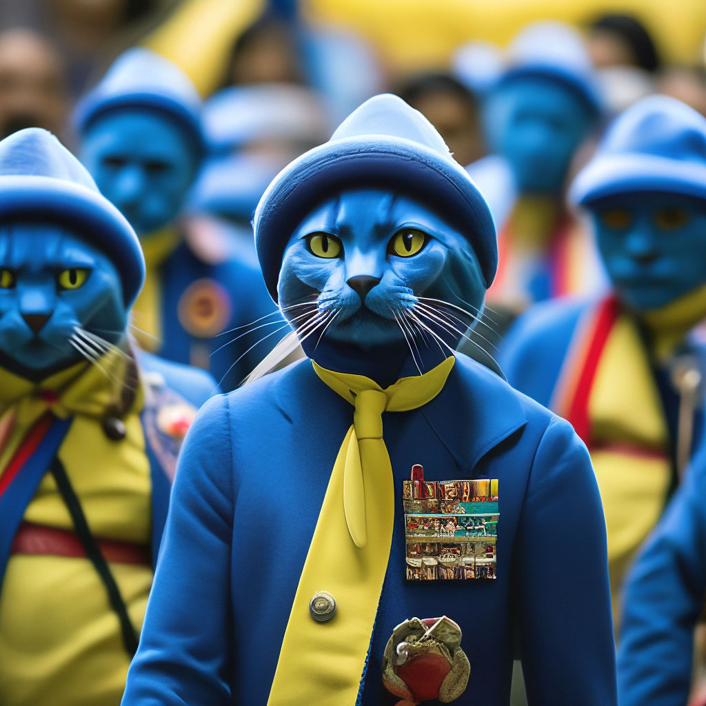 "Shailushai smurf cat kishlak concert here?" — image created in Shedevrum