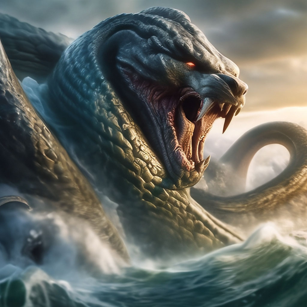 "According to the myth, Odin threw Jormungand into the ocean where the ...