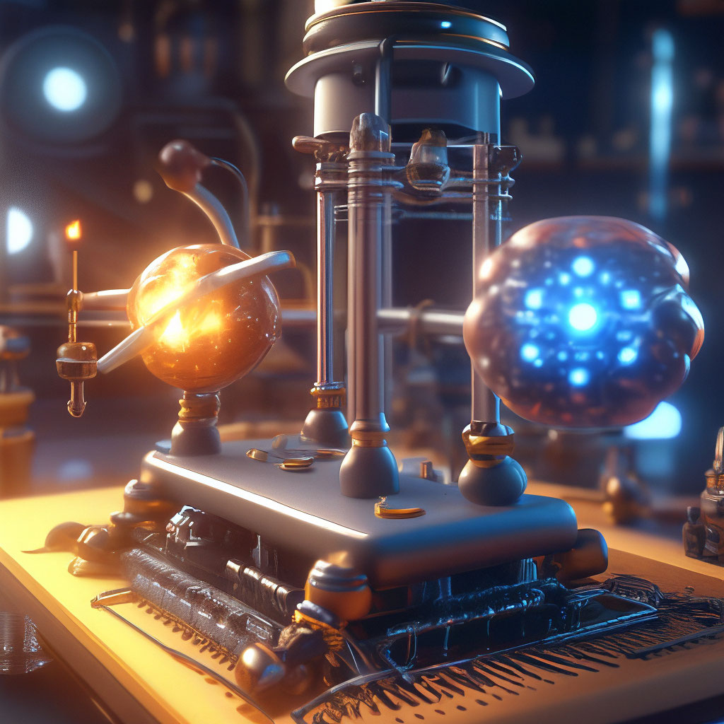 "Cartoon proton electron and neutron conduct electricity in a cell with ...