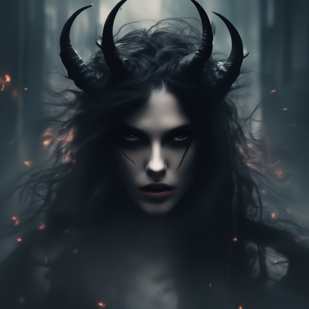 "These are my demons, the mortal will not touch them" — image created ...