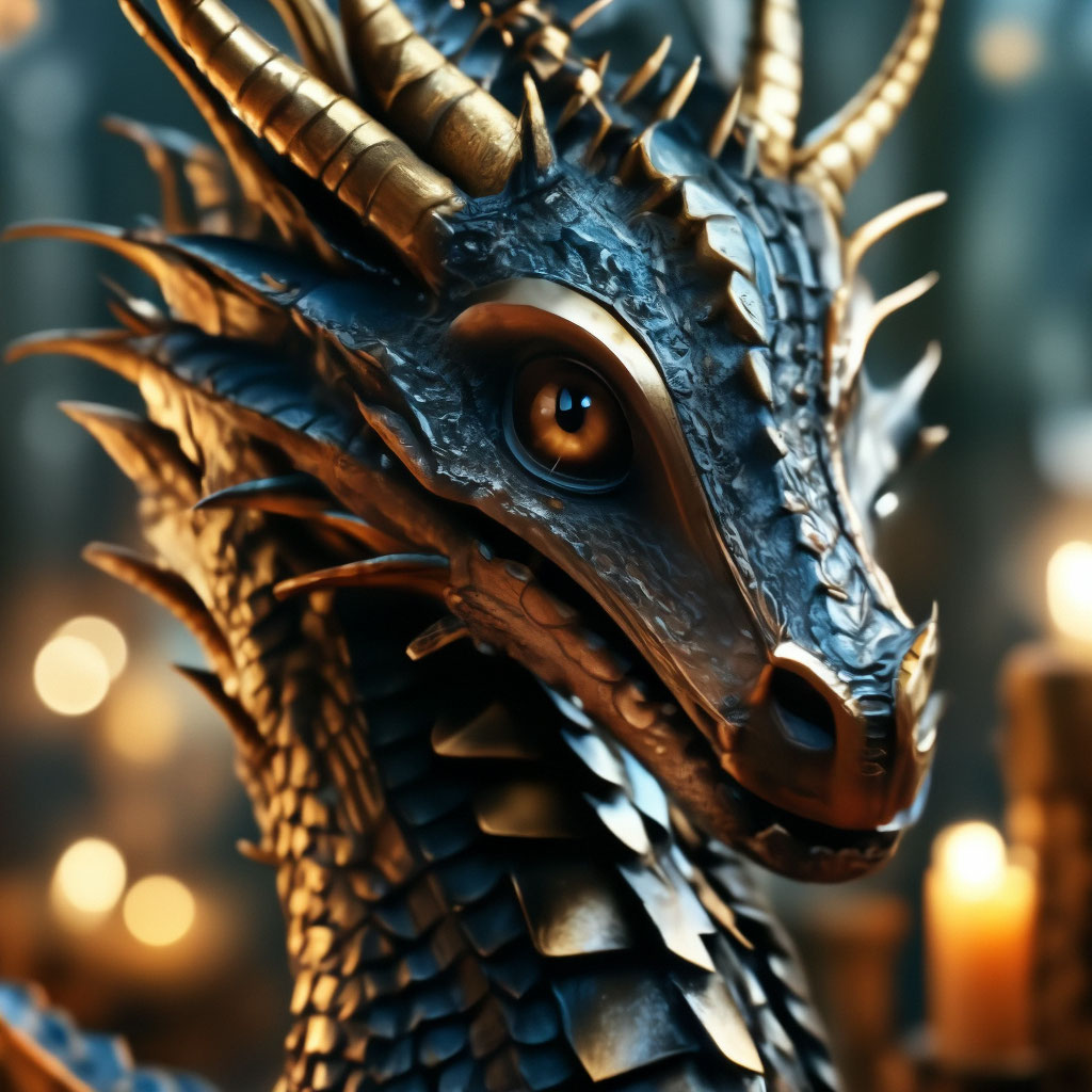 "Realistic dragon,cute portrait in the style of Tim Burton,scene with ...