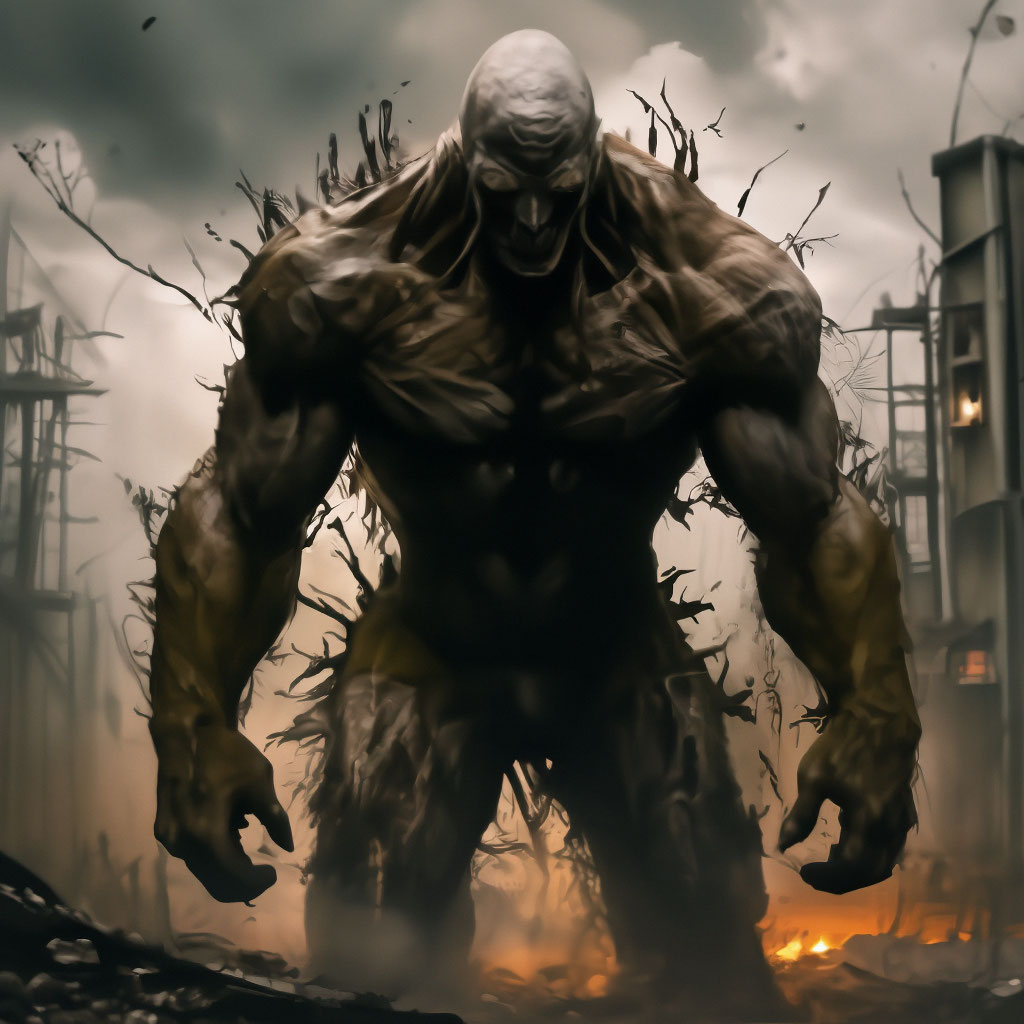 "Hyper mutant from chernobyl" — image created in Shedevrum