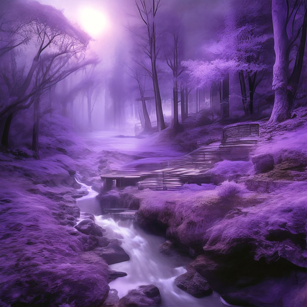"Purple mood... surrealism professional photography, panorama, soft ...