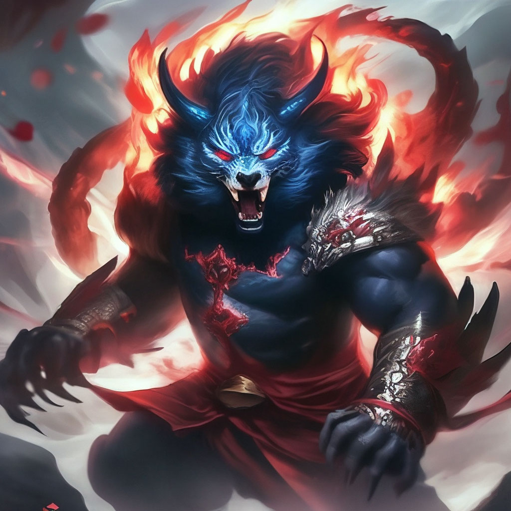 "Yaoguai, werewolf beast, evil animal spirit, fallen celestial beings ...