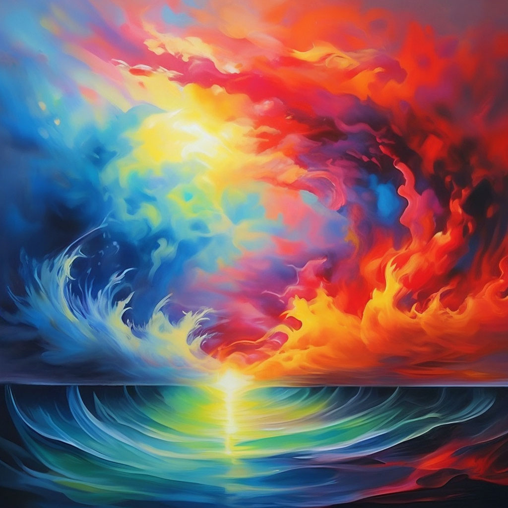 "Rage and calmness in colors , beautiful" — image created in Shedevrum