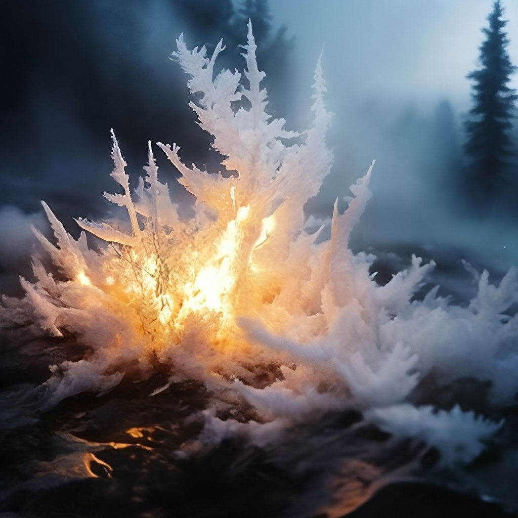 "Burn to shine! Fyr-fyr flashes of white magic in the dark filigree fog ...
