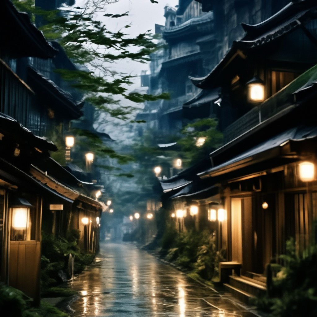 "Streets of ancient tokyo" — image created in Shedevrum