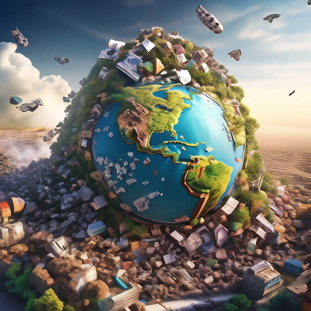 "The anthropomorphic planet is suffocating from emissions and garbage ...