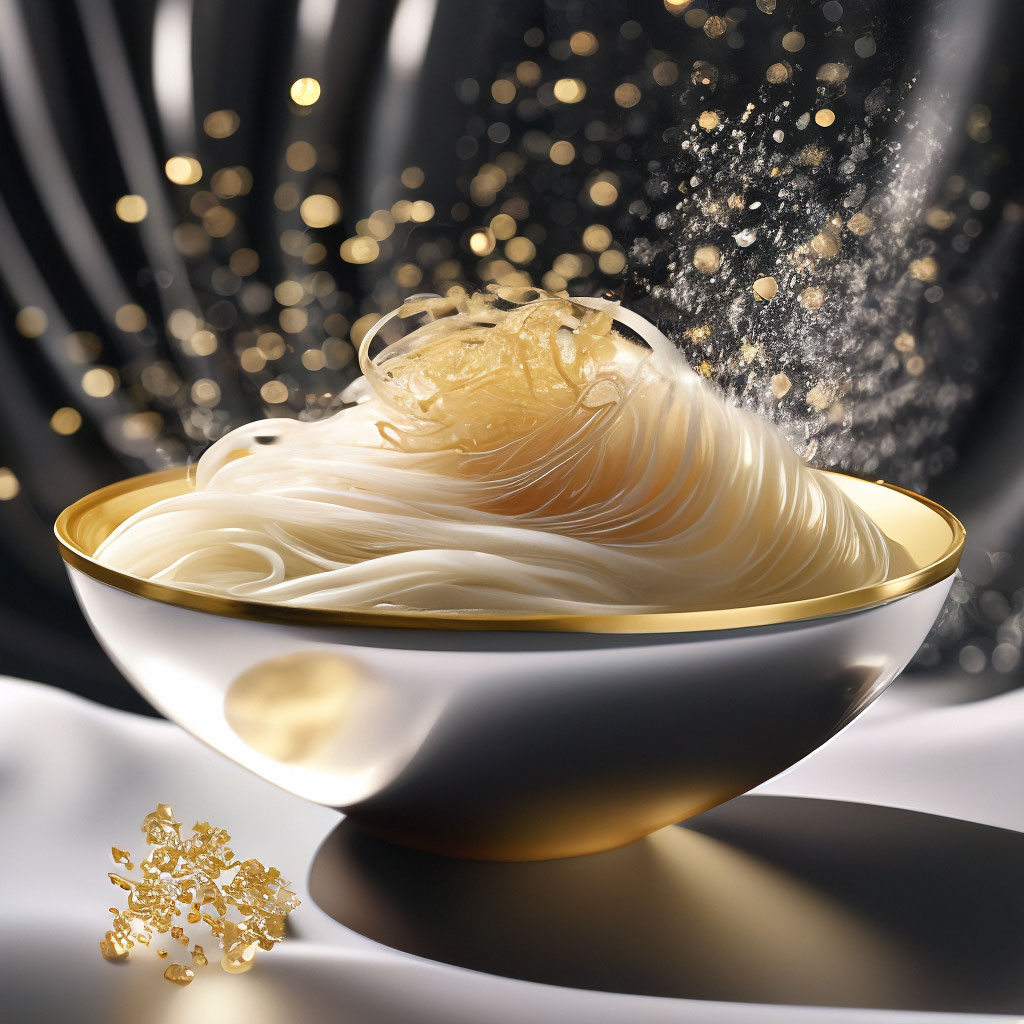 "Silk rutile splash, transparent drops, flowing shimmering wind, misty ...