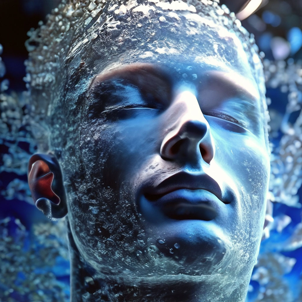 "Dream man, fractal ,frost on glass,hyperdetalization , hyper realistic ...