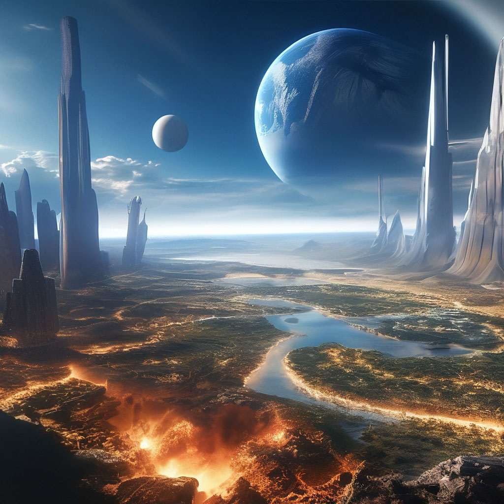 "The world after 1 billion years" — image created in Shedevrum