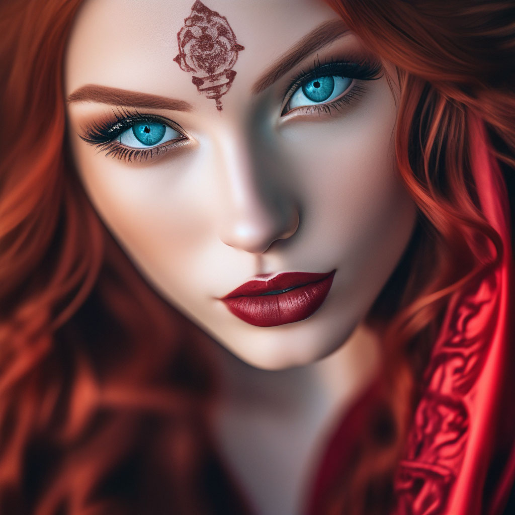 "A girl with beautiful velvety skin, big eyes, long eyelashes ...
