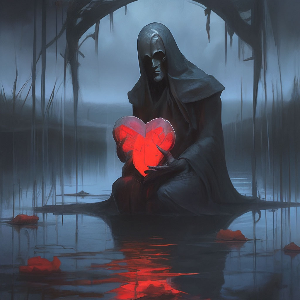 "My heart lies by the river and gniet dark, horror art,grotesque ...