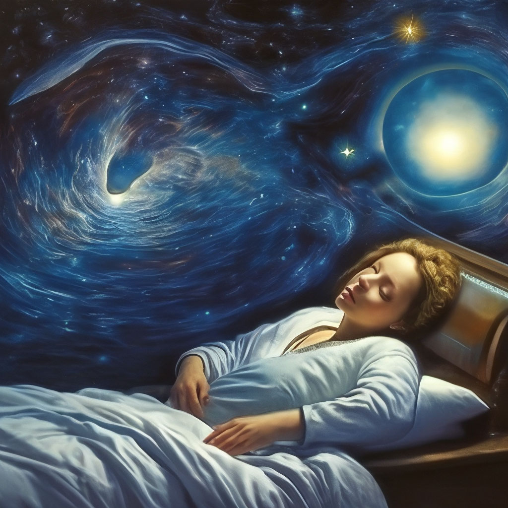 "Insomnia when interrupted by sleep" — image created in Shedevrum