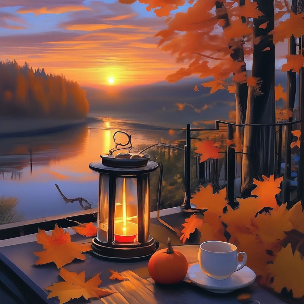 "Good October evening" — image created in Shedevrum