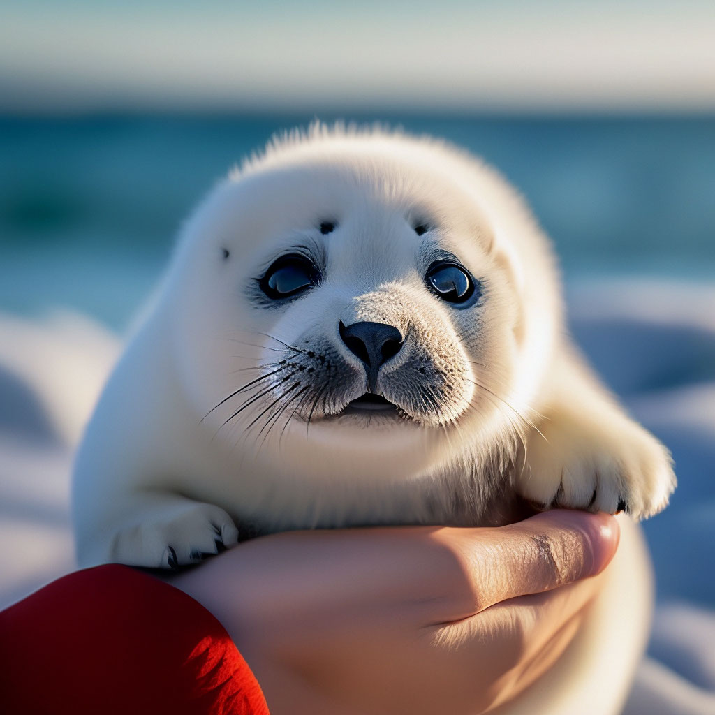Cute Baby Seal Smiling